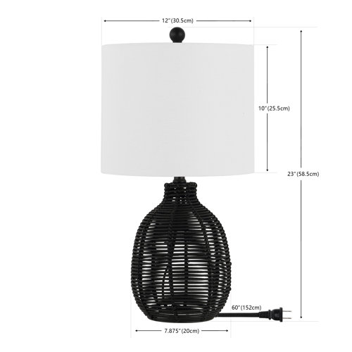 Beachcrest Home Robbin Wicker/Rattan Table Lamp & Reviews | Wayfair