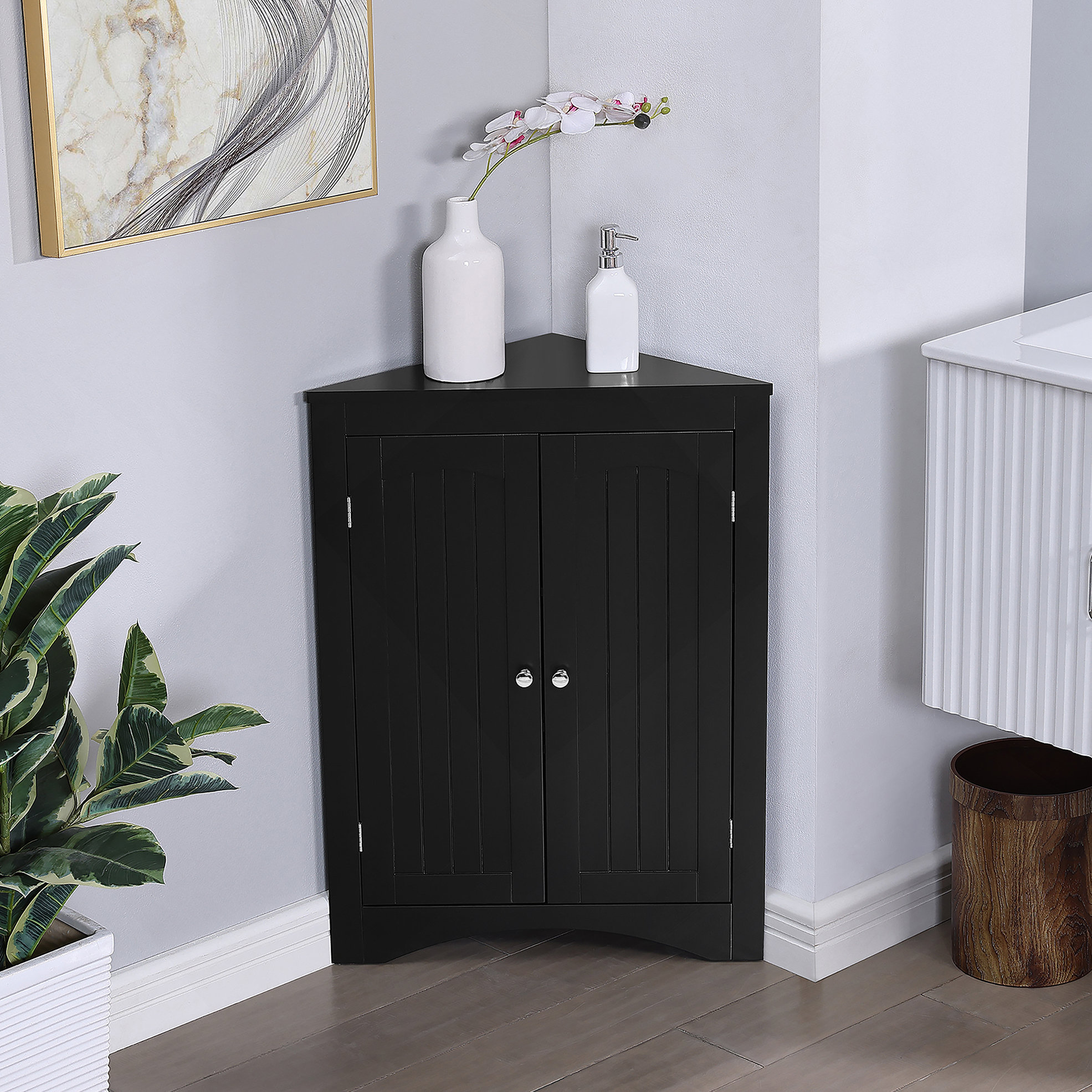 Red Barrel Studio® sideboard cabinet,corner cabinet,Bathroom Floor ...