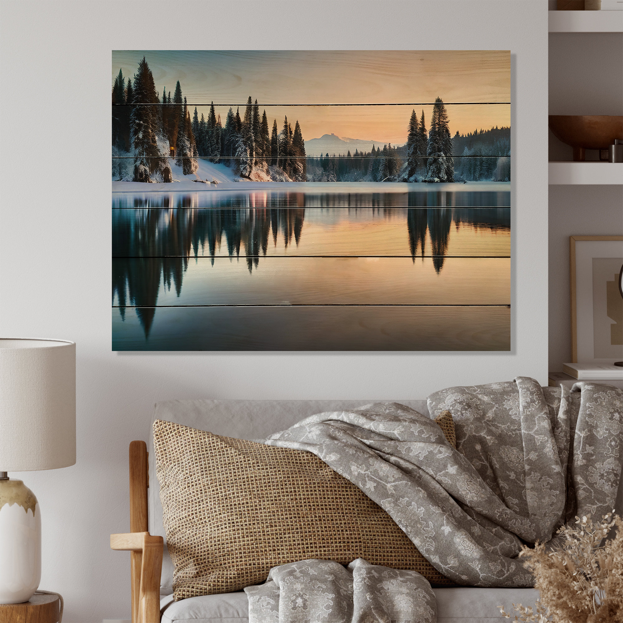 Millwood Pines Brelon Winter Alaskan Beauty V - Unframed Print on Wood ...