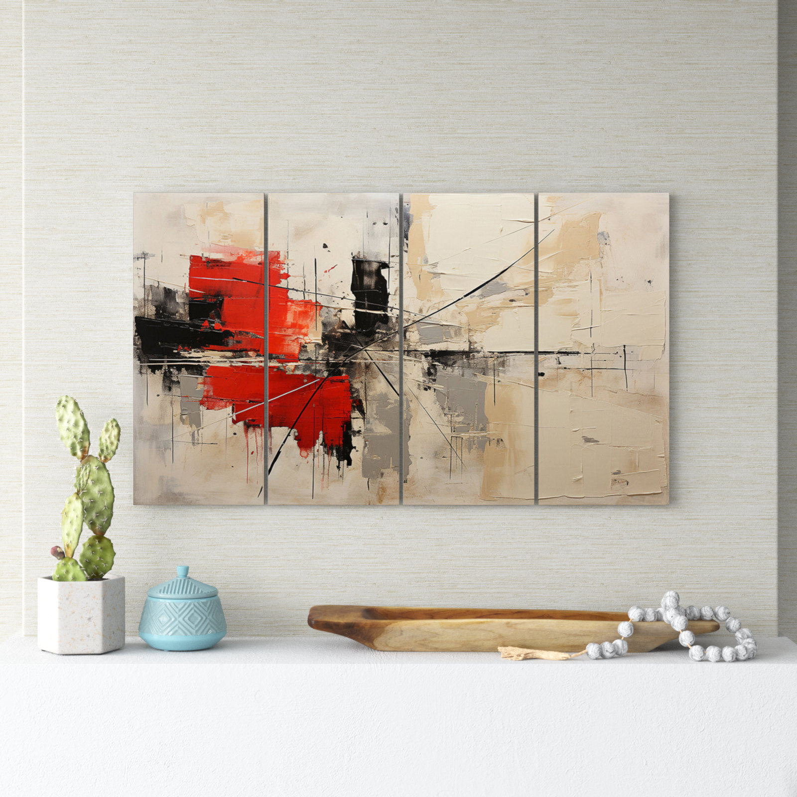 Wade Logan® Abstract Duality I - Abstract Collages Metal Wall Decor Set ...