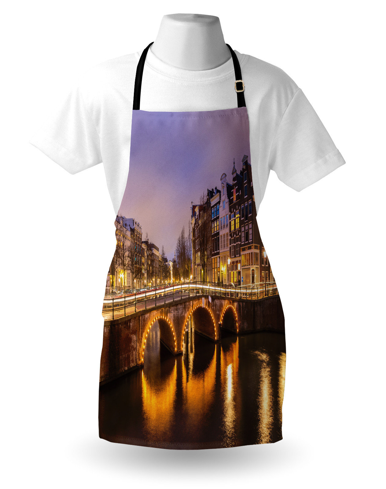 East Urban Home Landscape Apron Unisex, Old Bridge European, Adult Size ...