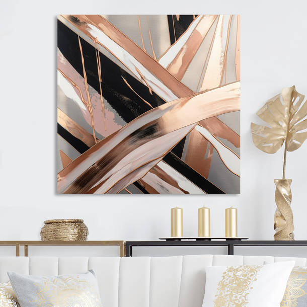 Mercer41 Abstract Mauve in Shapes Shapes Graphic Art Print | Wayfair