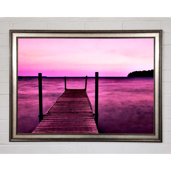 Haus am Meer Rosa Pier Paradies Gerahmter Druck | Wayfair.de