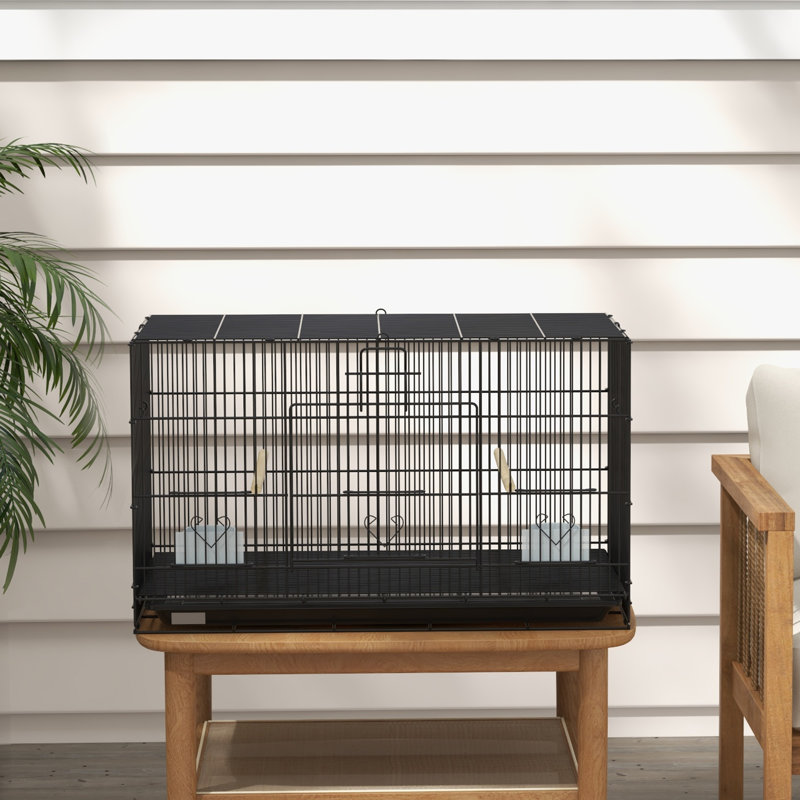Tucker Murphy Pet™ Ginnie 17.7'' Steel Floor Bird Cage with Perch | Wayfair