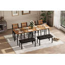 Ebern Designs Dining Table Set for 4, Sturdy Wooden Kitchen Table with ...