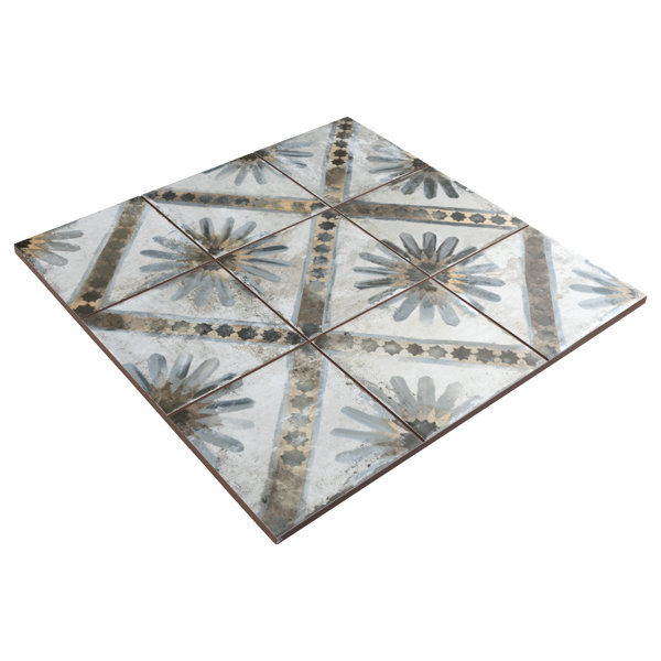 Merola Tile Harmonia 13" x 13" Ceramic Patterned Wall & Floor Tile ...