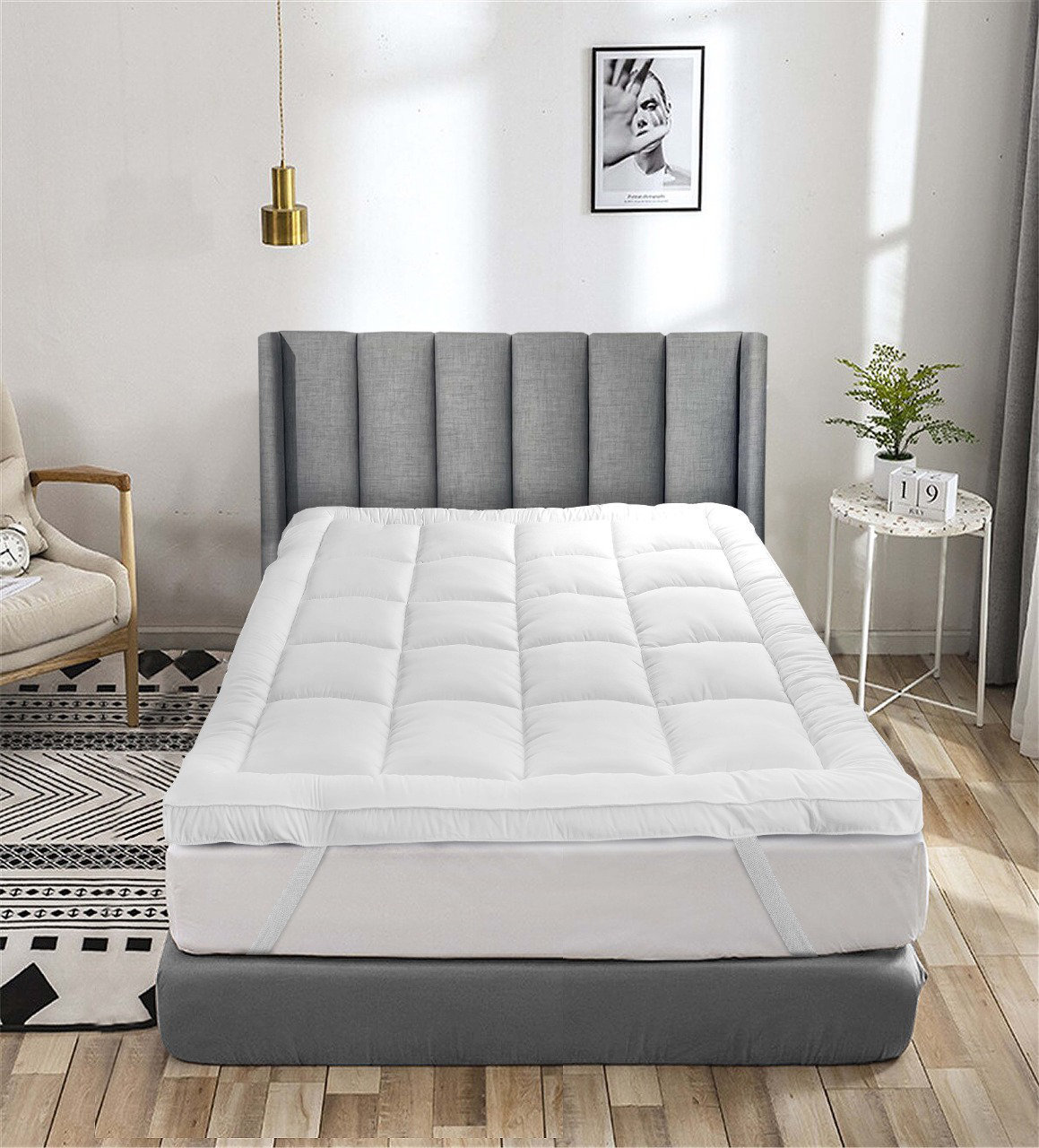 White Noise Carsten Soft Touch 5cm Mattress Topper Polyester & Reviews ...