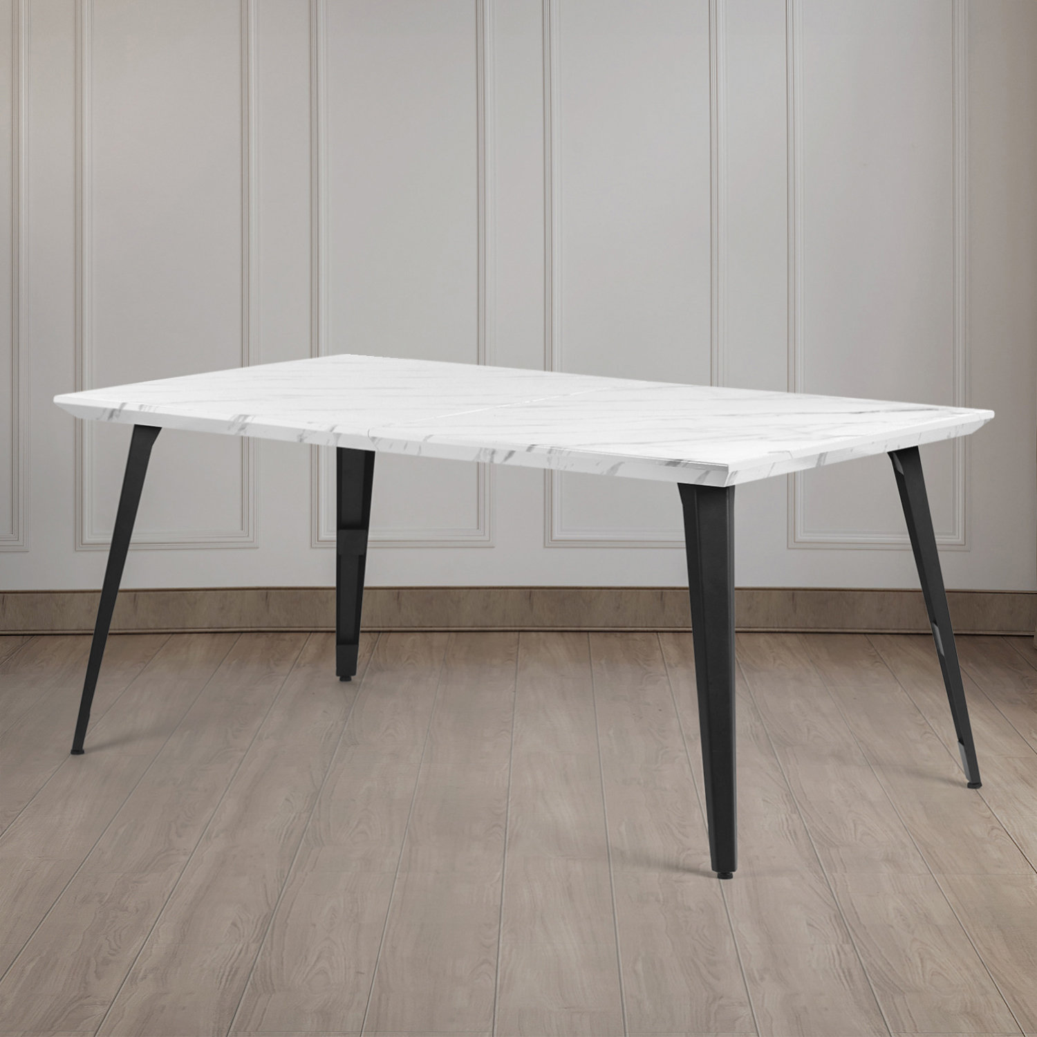 Wrought Studio™ Jahnae Metal Base Dining Table | Wayfair