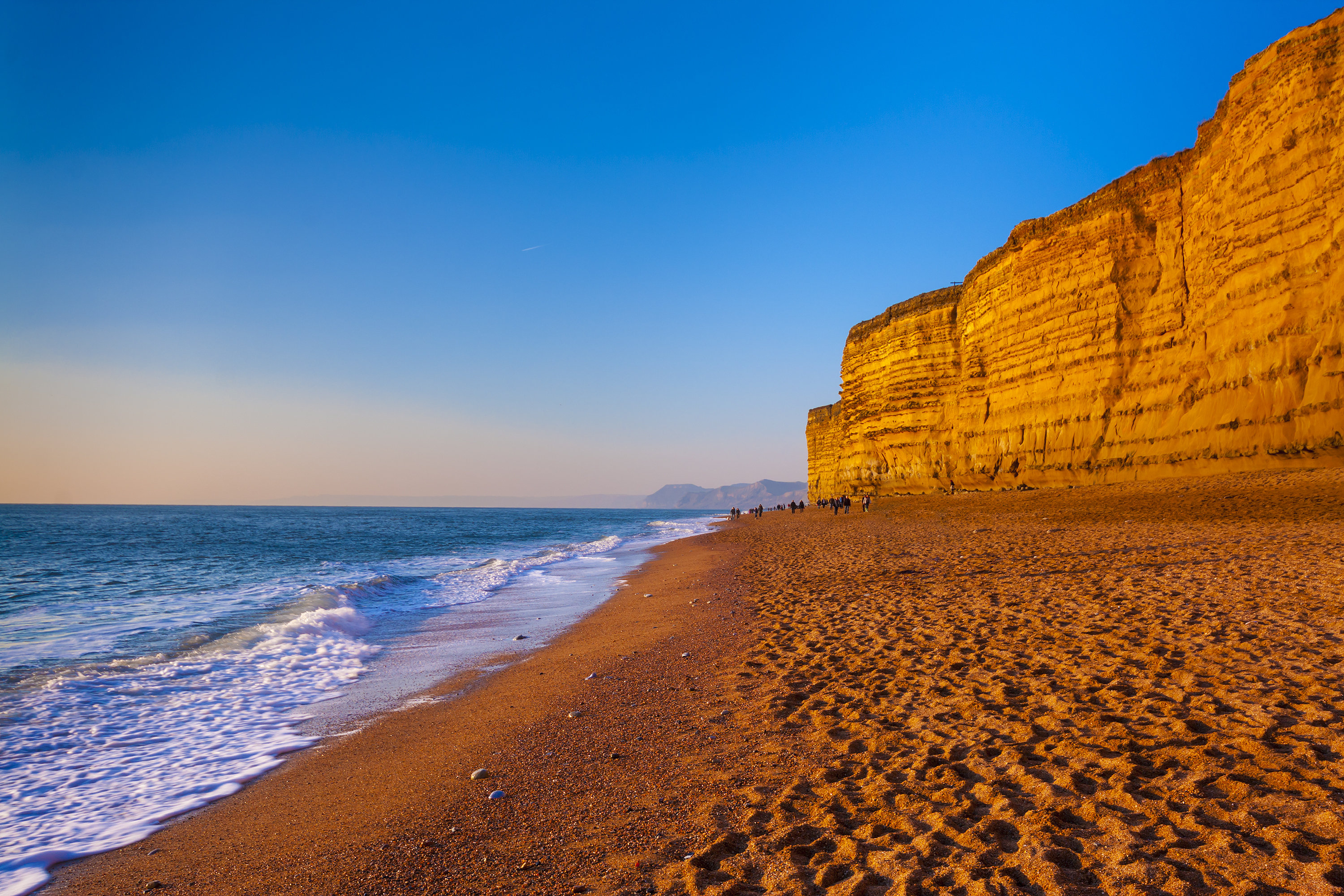 Highland Dunes Golden Cliffs at West Bay - Wrapped Canvas Photograph ...