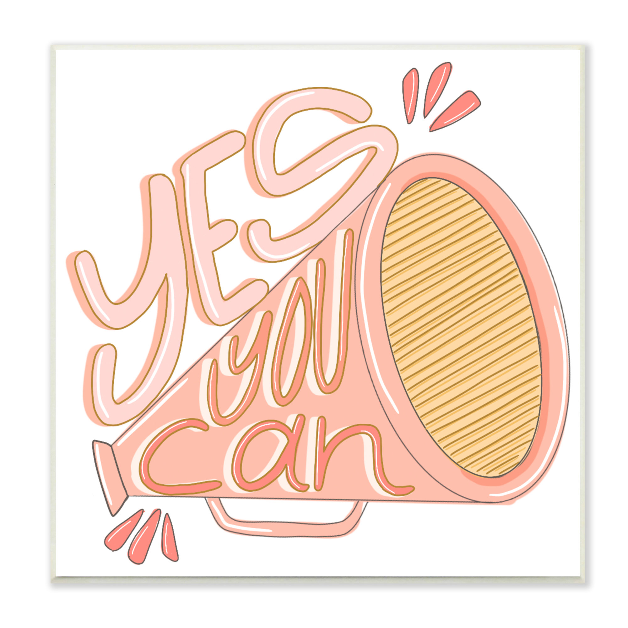 Latitude Run® Yes You Can Megaphone Cheerleader Shout Motivational ...