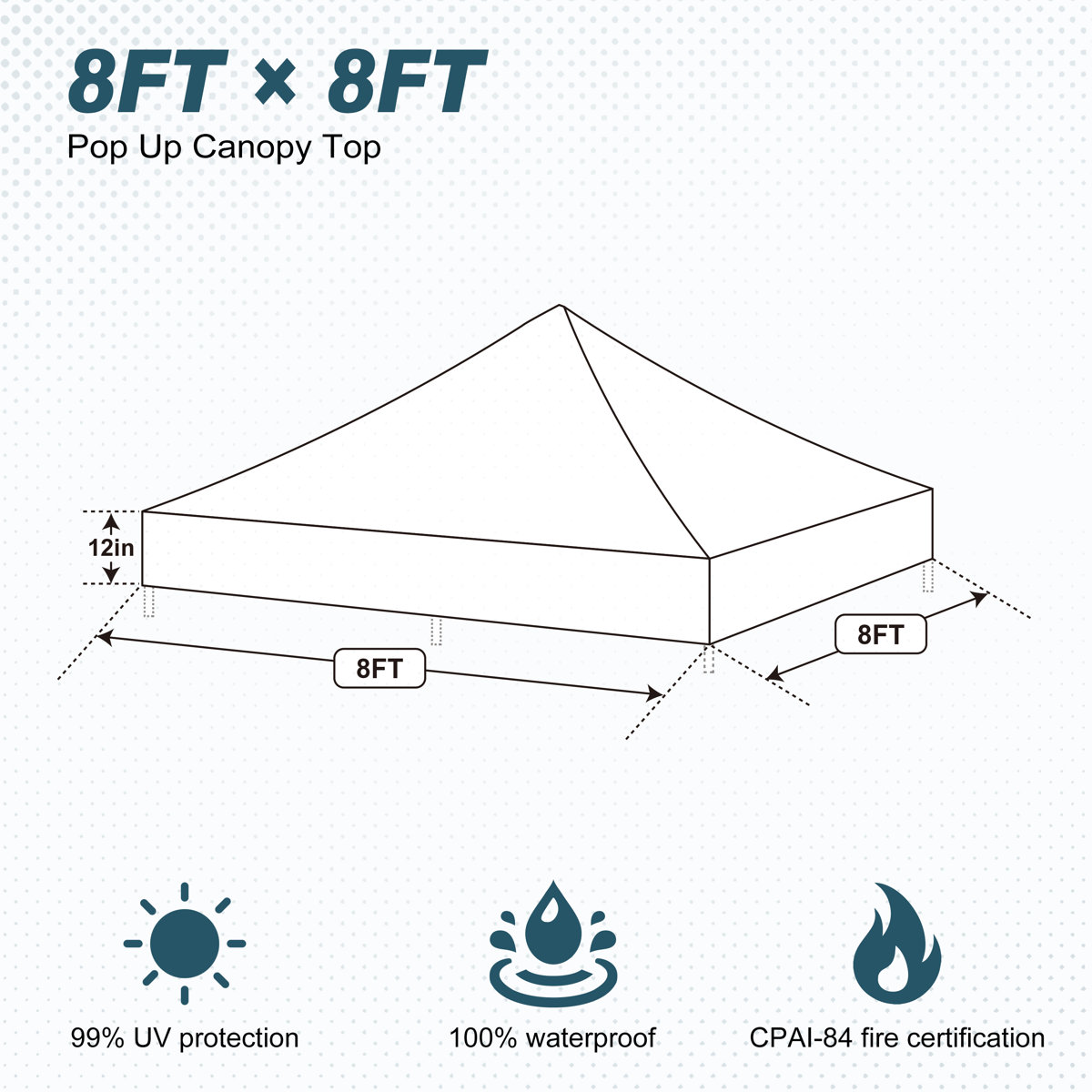 Arlmont & Co. Angelea 8FT x 8FT Replacement Canopy & Reviews | Wayfair
