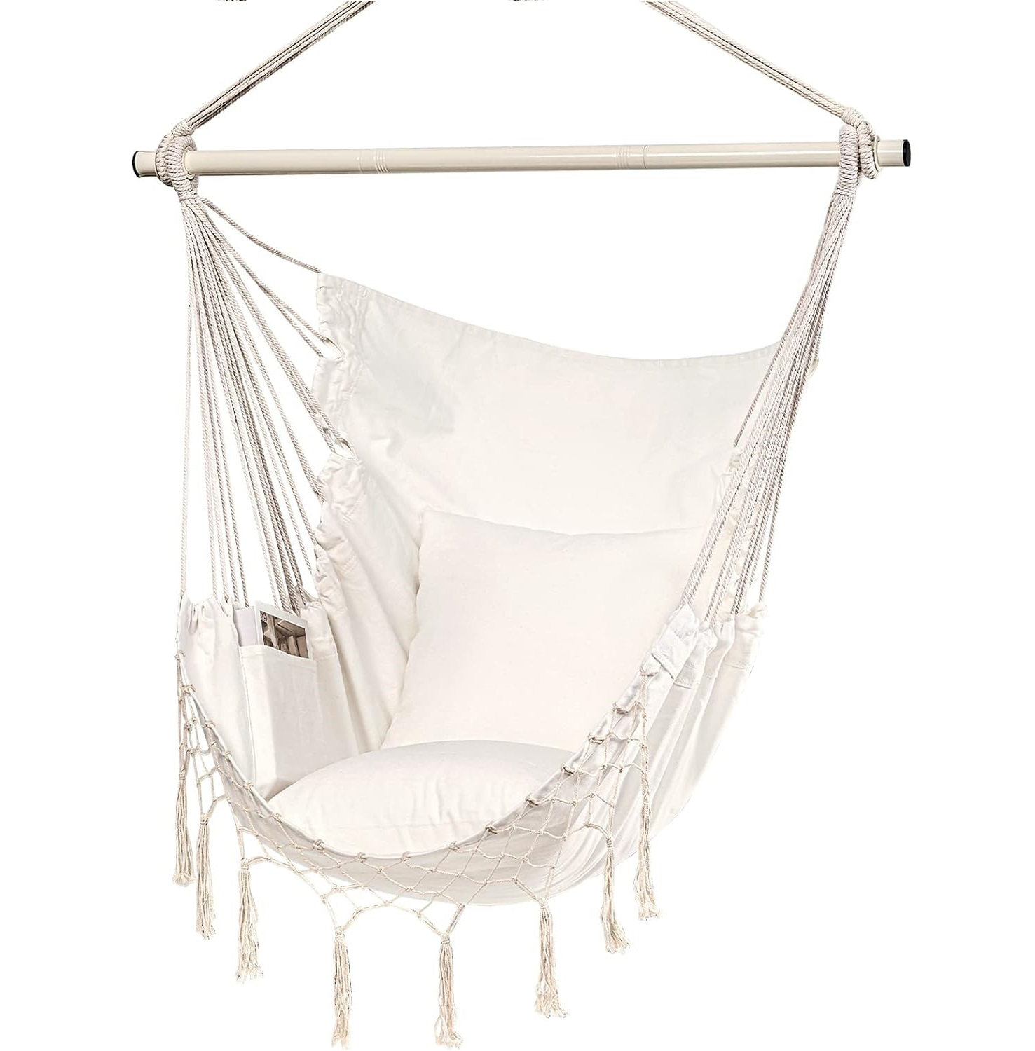 Arlmont & Co. Othal Hammock Chair Large Hanging Rope Swing Seat for ...
