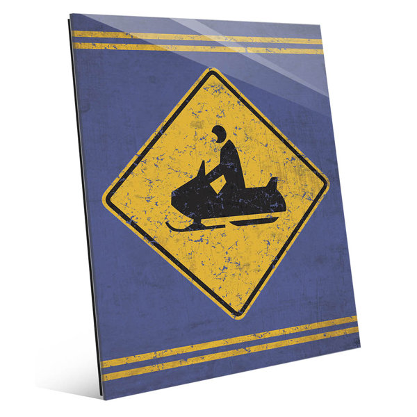 Click Wall Art " Snowmobile Crossing Azure " - Wayfair Canada