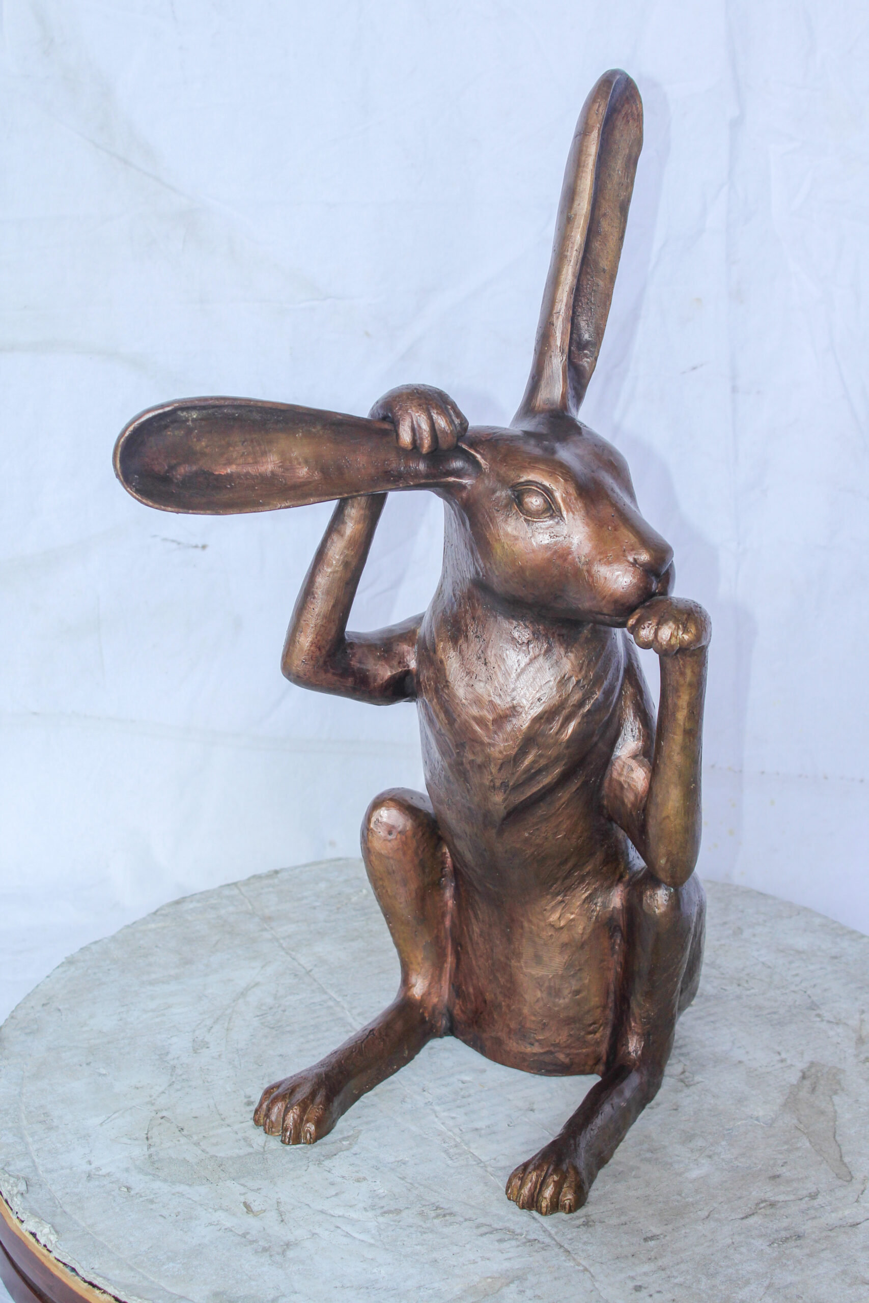 Nifao Collection Pondering Bunny Rabbit Bronze Statue, Charming Home ...