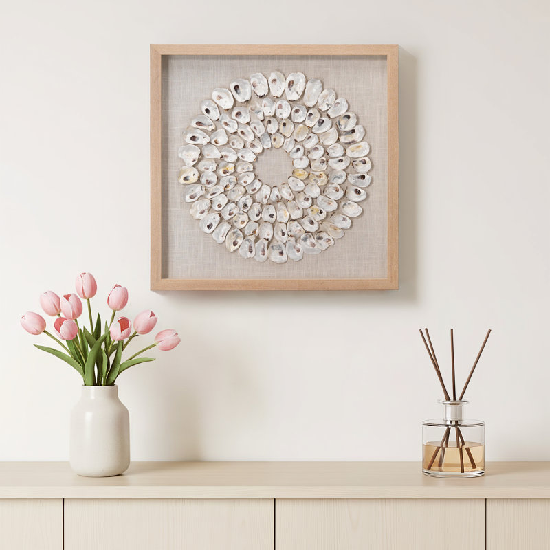 Jamie Young Company Maldives Framed Wall Art In White Abalone Shells ...
