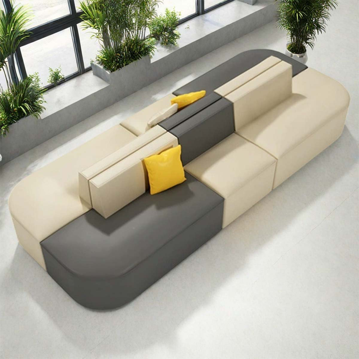 CoyNet Sofa Boutique Creative casual double-sided reception sofa | Wayfair