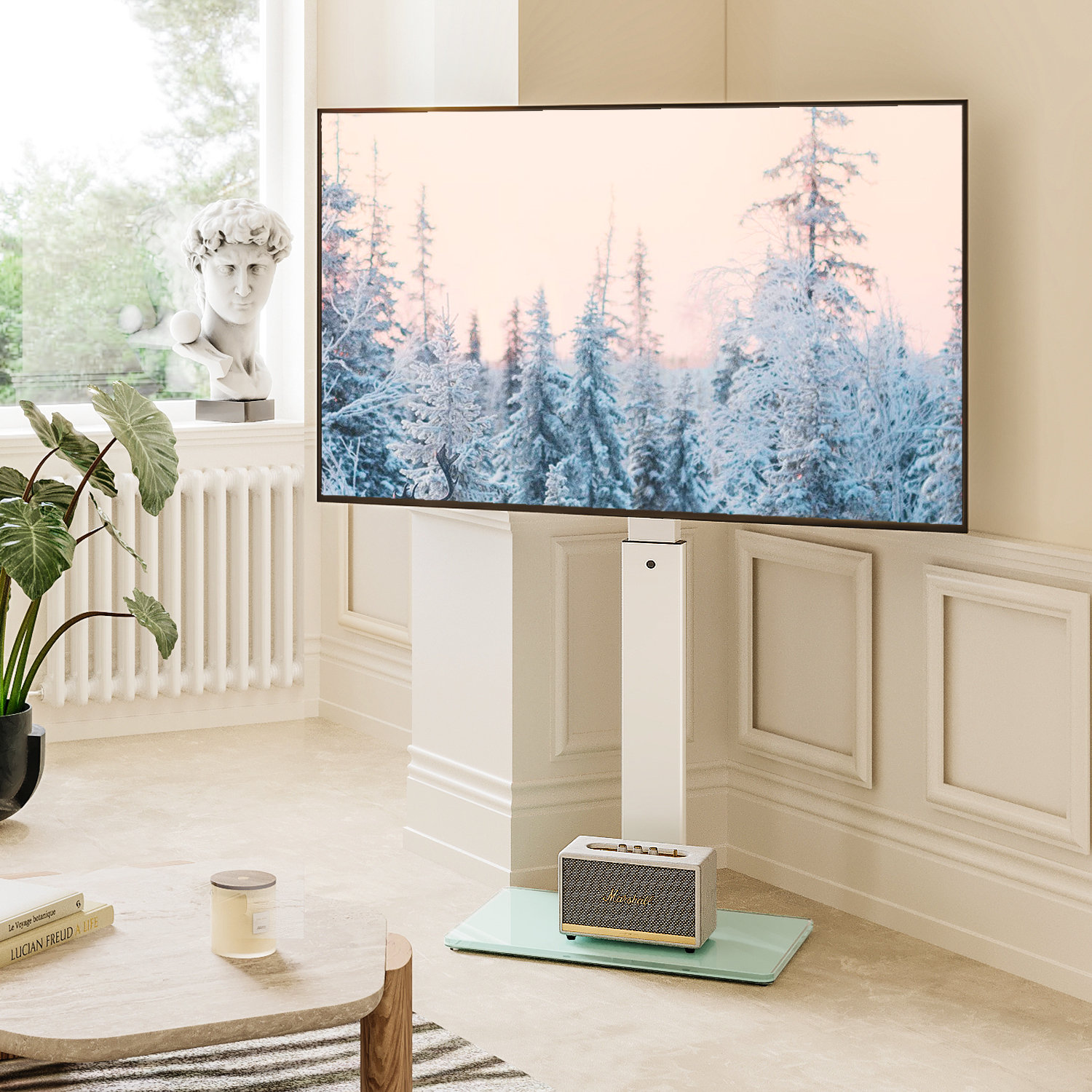 Wrought Studio Allejah Single Screen Electronic TV stand up to 55 Inch ...