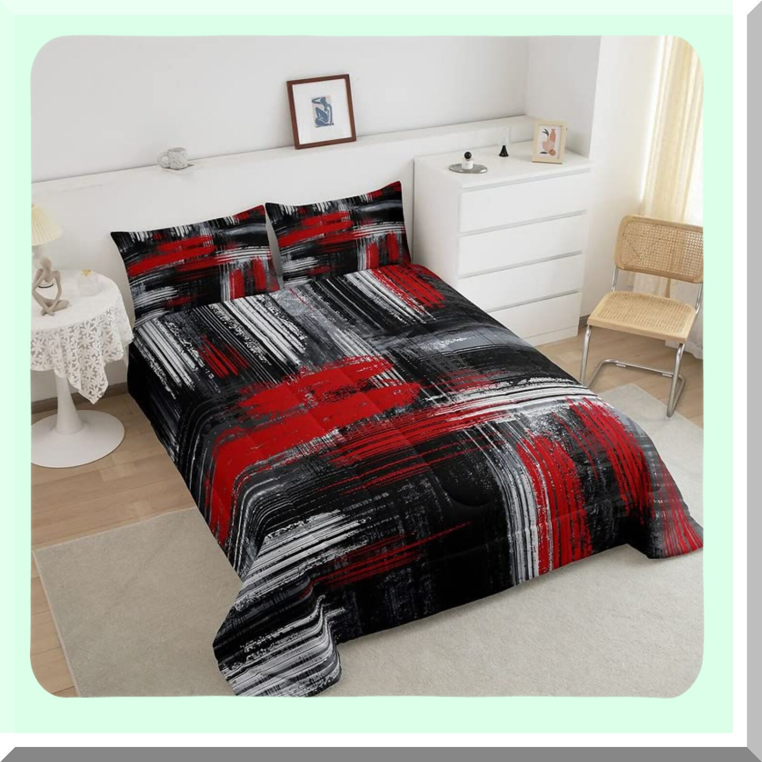 East Urban Home Geometric Graffiti Comforter Set - Abstract Art Duvet ...