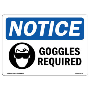 SignMission Goggles Required Sign with Symbol | Wayfair