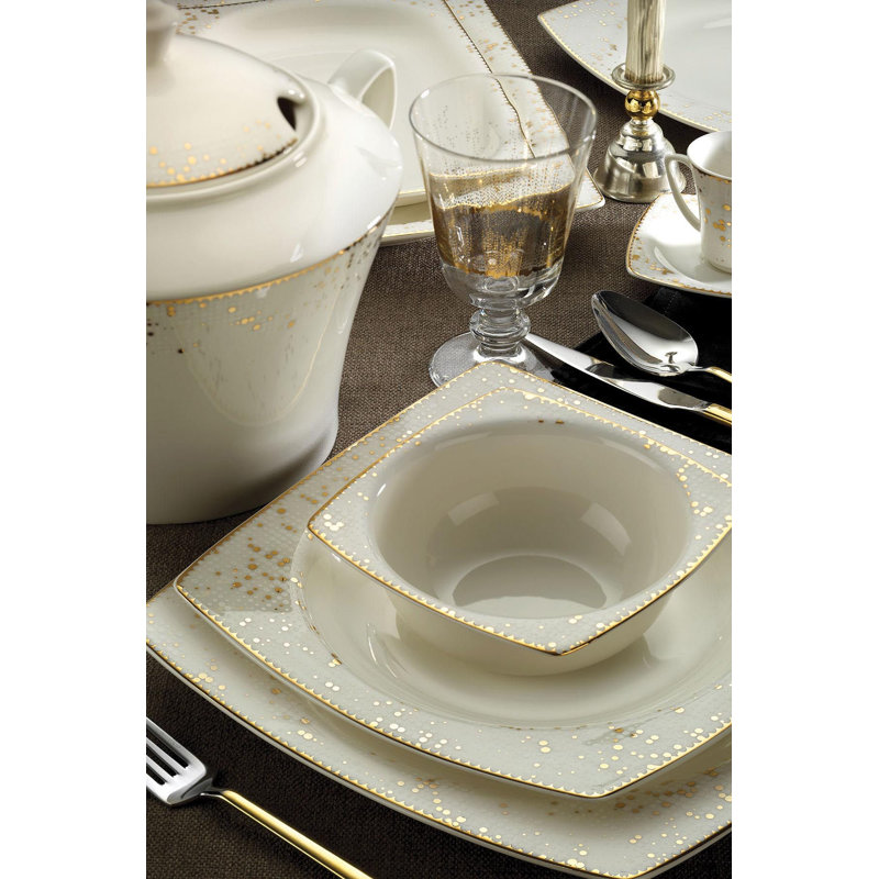 East Urban Home Hammel 67 Piece Bone China Dinnerware Set, Service for ...