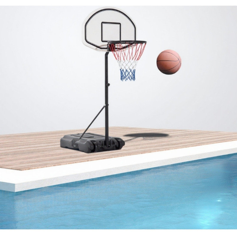 IRHOMA 4.5-10ft Height Adjustable Basketball Hoop - Shatterproof HDPE ...