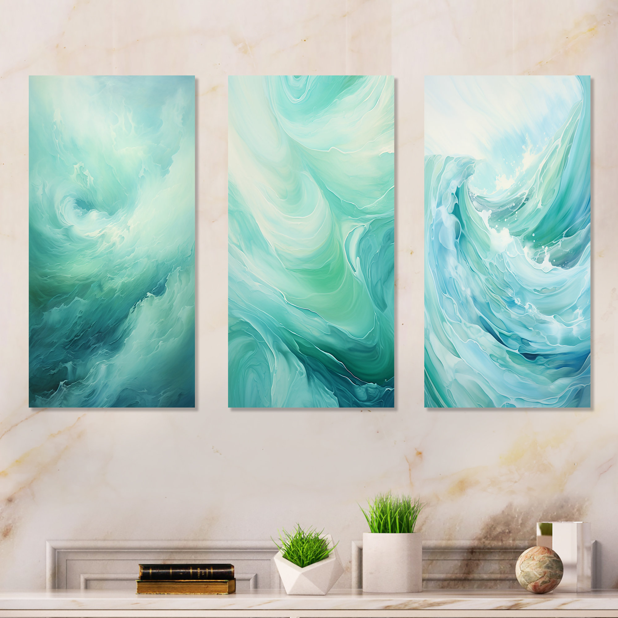 Dovecove Teal Storm And Wave Expression - Coastal Waves Wall Art Prints ...