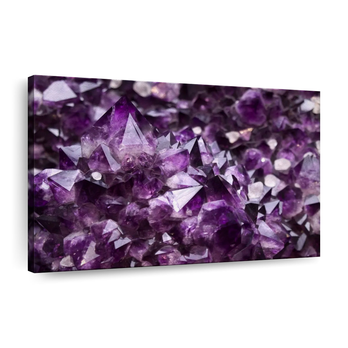 Orren Ellis Purple Amethyst Geode On Canvas Print | Wayfair