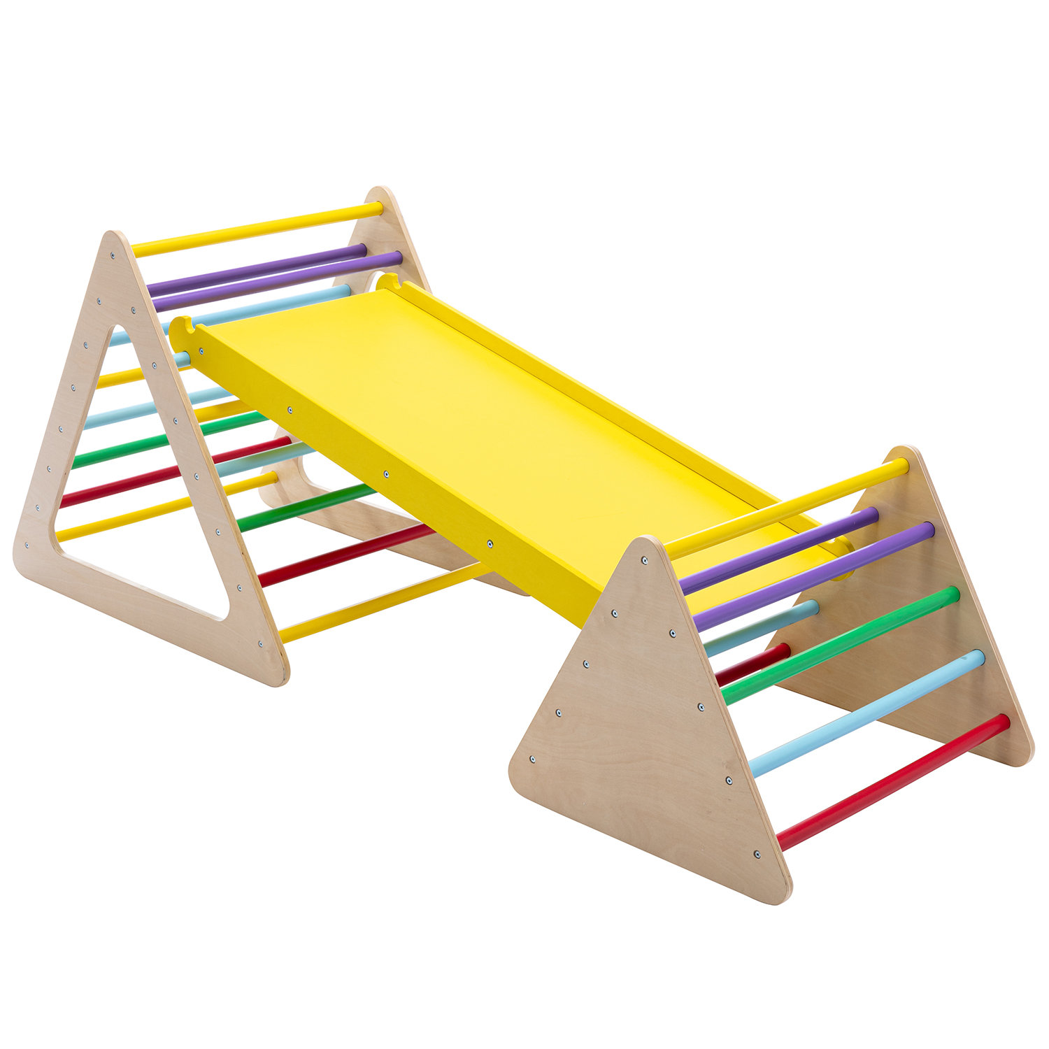 wonline 3 in 1 Wooden Indoor Triangle Climber Toy for Kids - Wayfair Canada