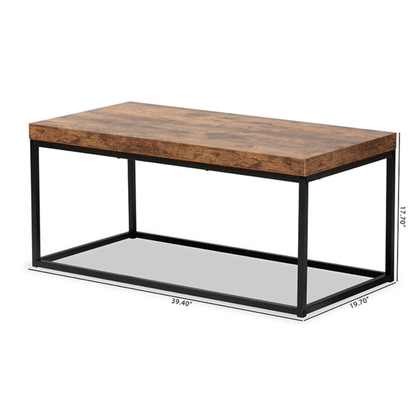 17 Stories Bardot Modern Industrial Walnut Brown Finished Wood And ...