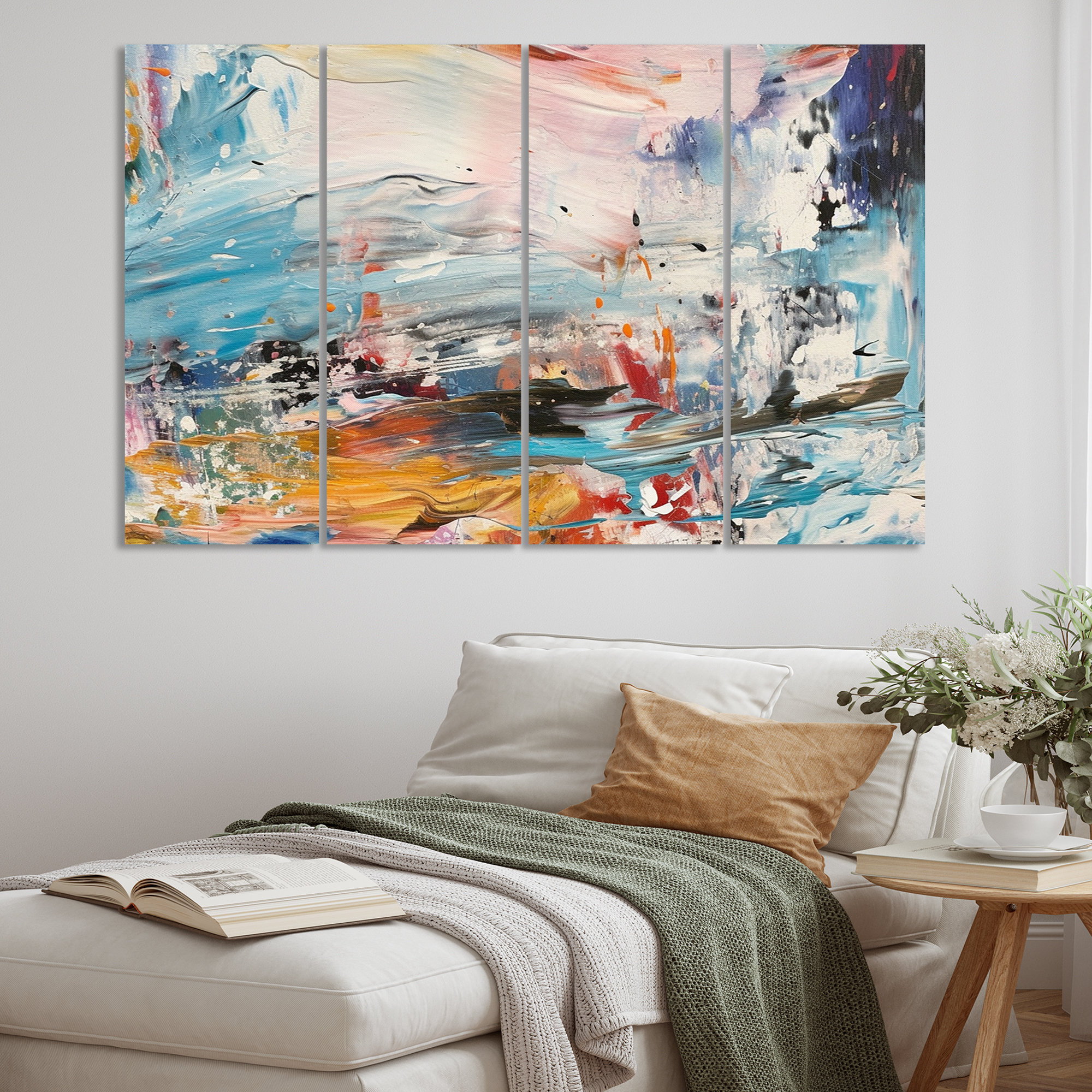 Wrought Studio Beautiful Life Summer Joy Abstract Expression I 4 Pieces ...