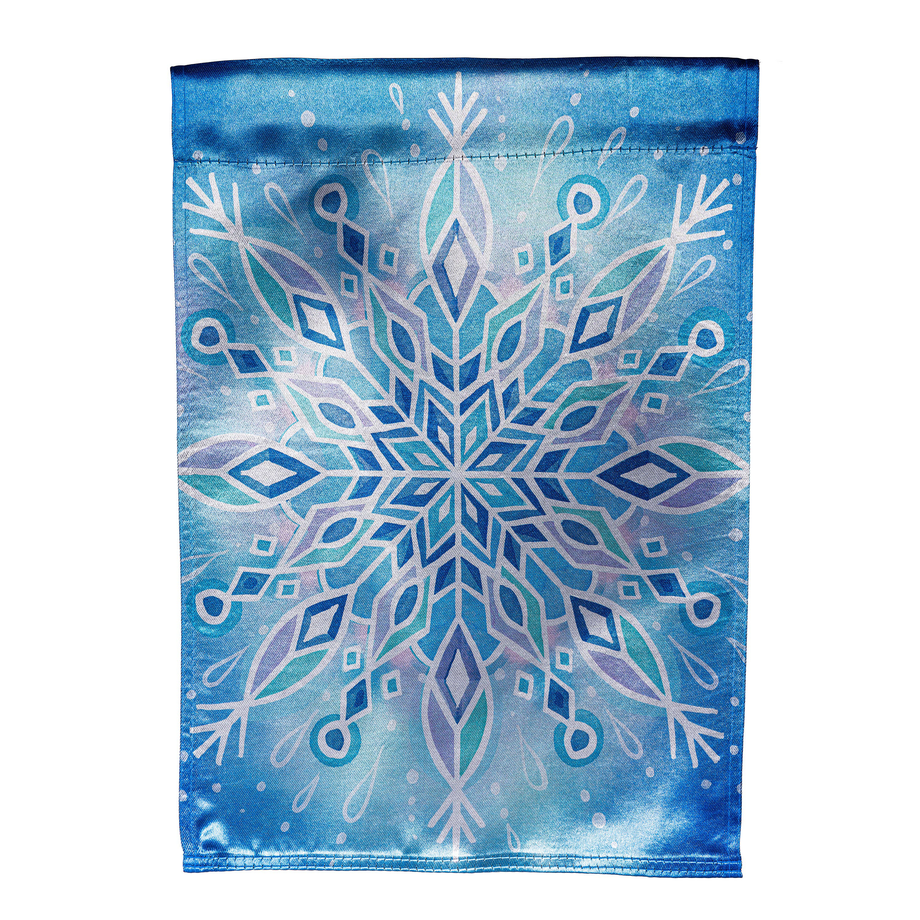 Ebern Designs Vibrant Snowflake Lustre Garden Flag | Wayfair