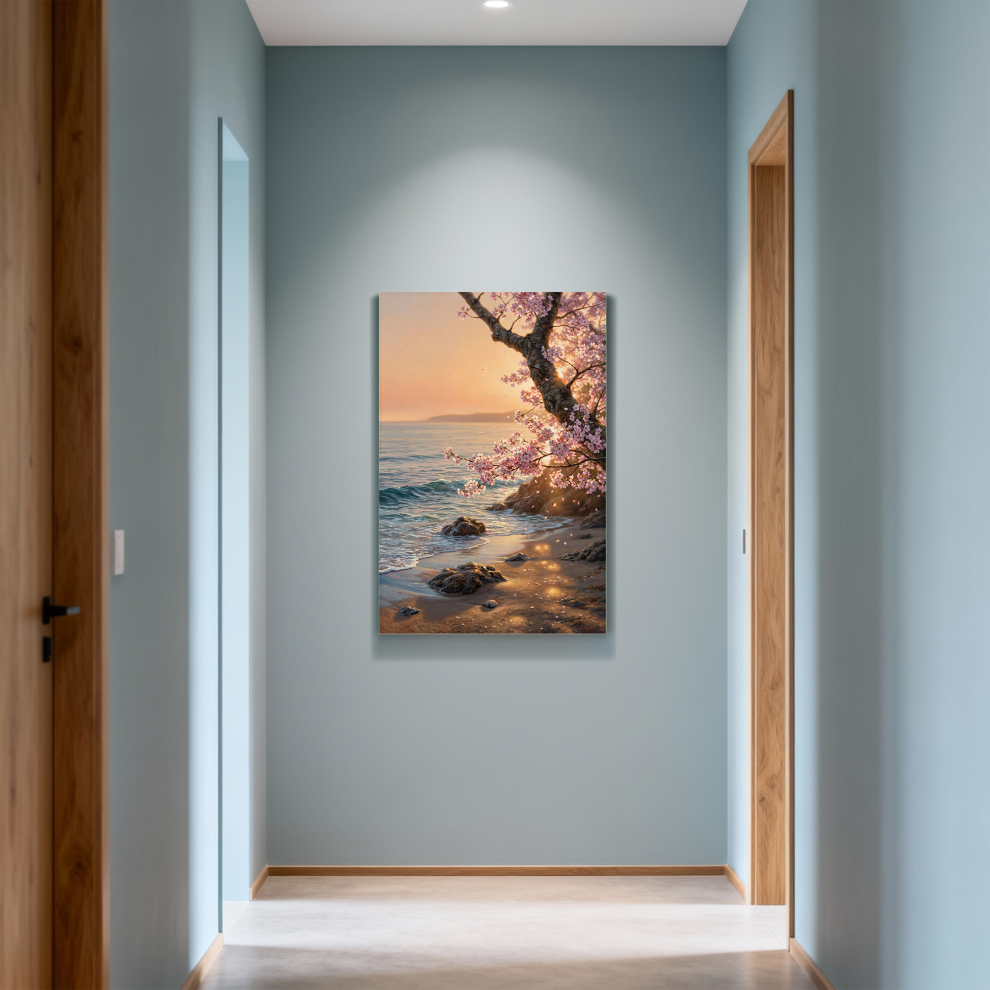 Bay Isle Home™ Plants &Flowers Sunset Beach Cherry Blossom Tree Ocean ...