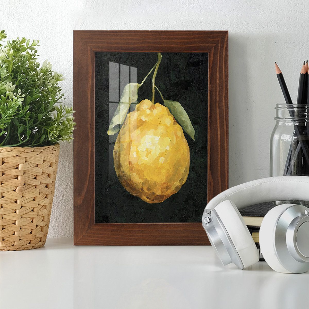 Rosalind Wheeler Delmore Dark Lemon II Framed On Paper Print | Wayfair