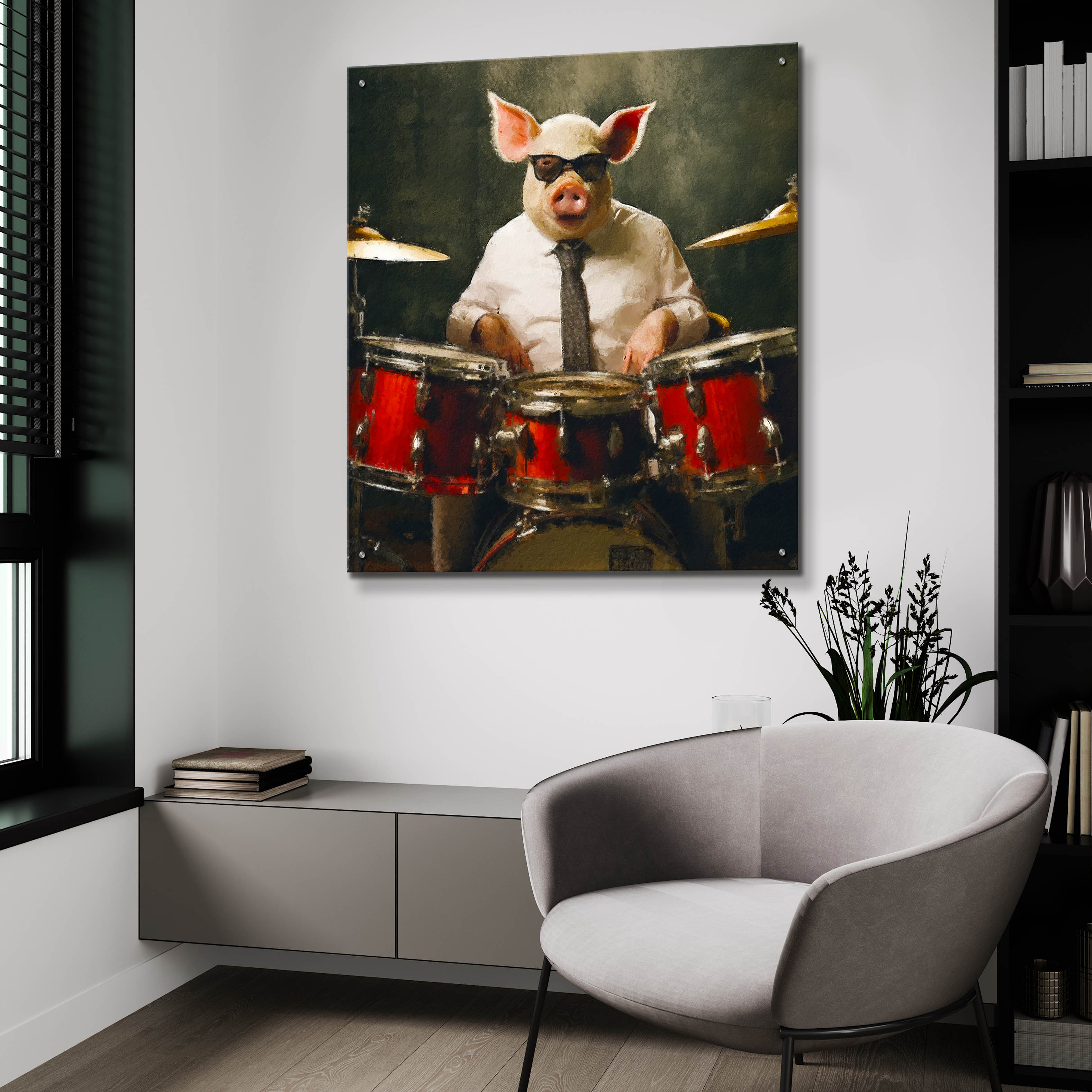 Trinx 'Stix' by Sean Parnell Acrylic Glass Wall Art, 36" x 36" | Wayfair