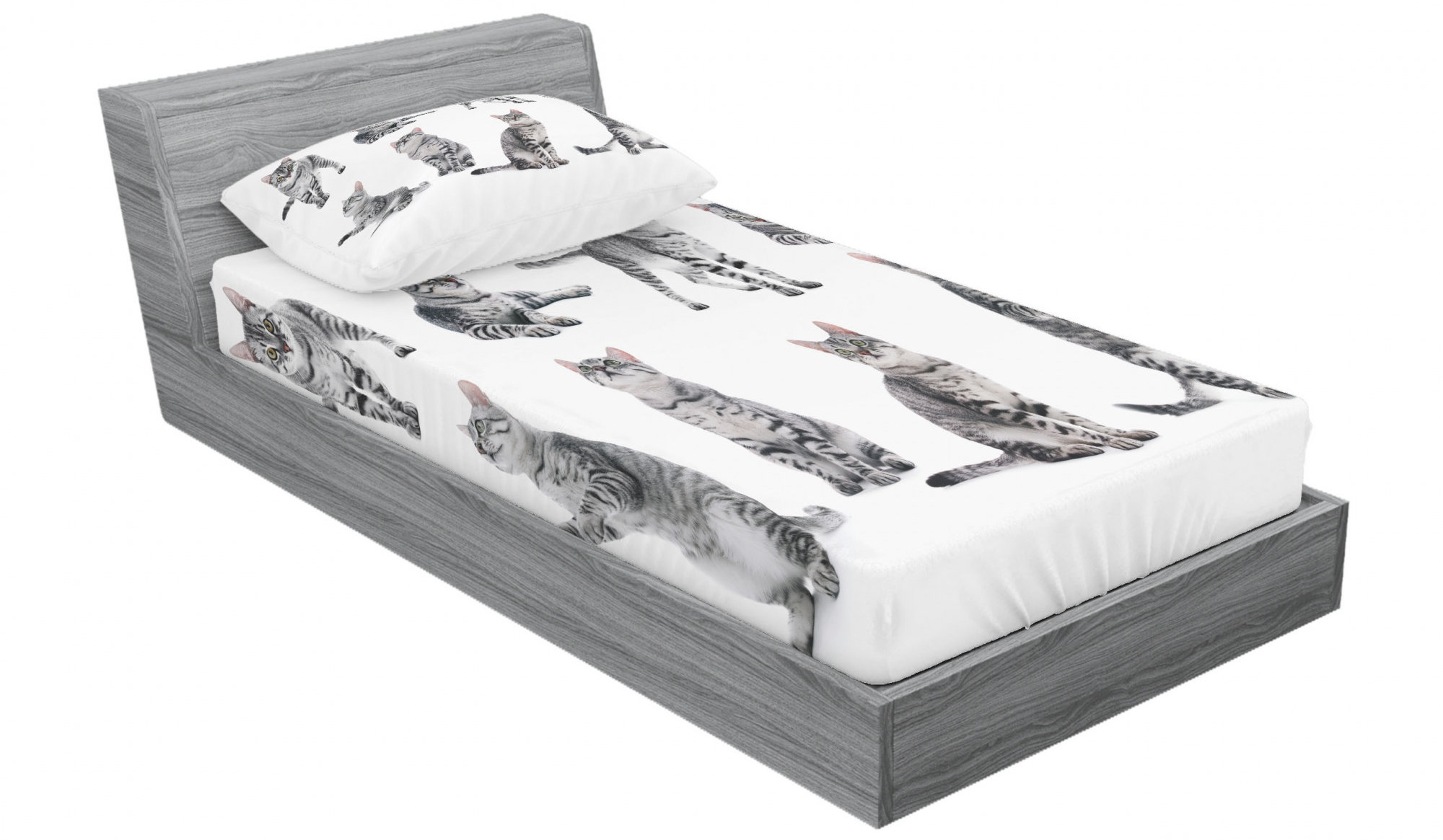 Ambesonne Cat Sheet Set | Wayfair