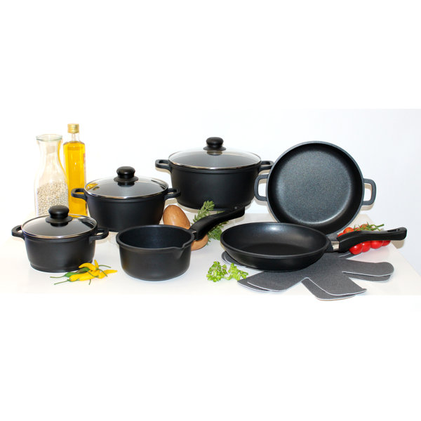 ELO 9 - Piece Non-Stick Aluminium Cookware Set & Reviews | Wayfair.co.uk