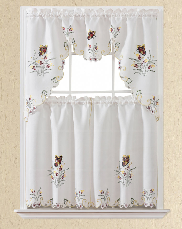 Winston Porter BT639 CREAM KITCHEN CURTAIN | Wayfair