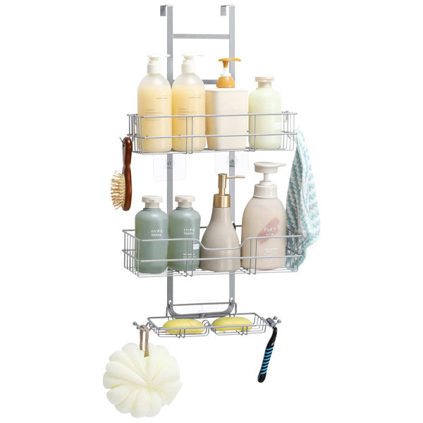 Rebrilliant Shower Rack Hanging, 2 Tiers, Rust-Proof, With Soap Dish ...
