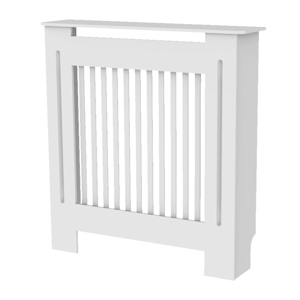 LUVODI Tall Vertical Slats Radiator Cover Wood Cabinet Modern Radiators ...