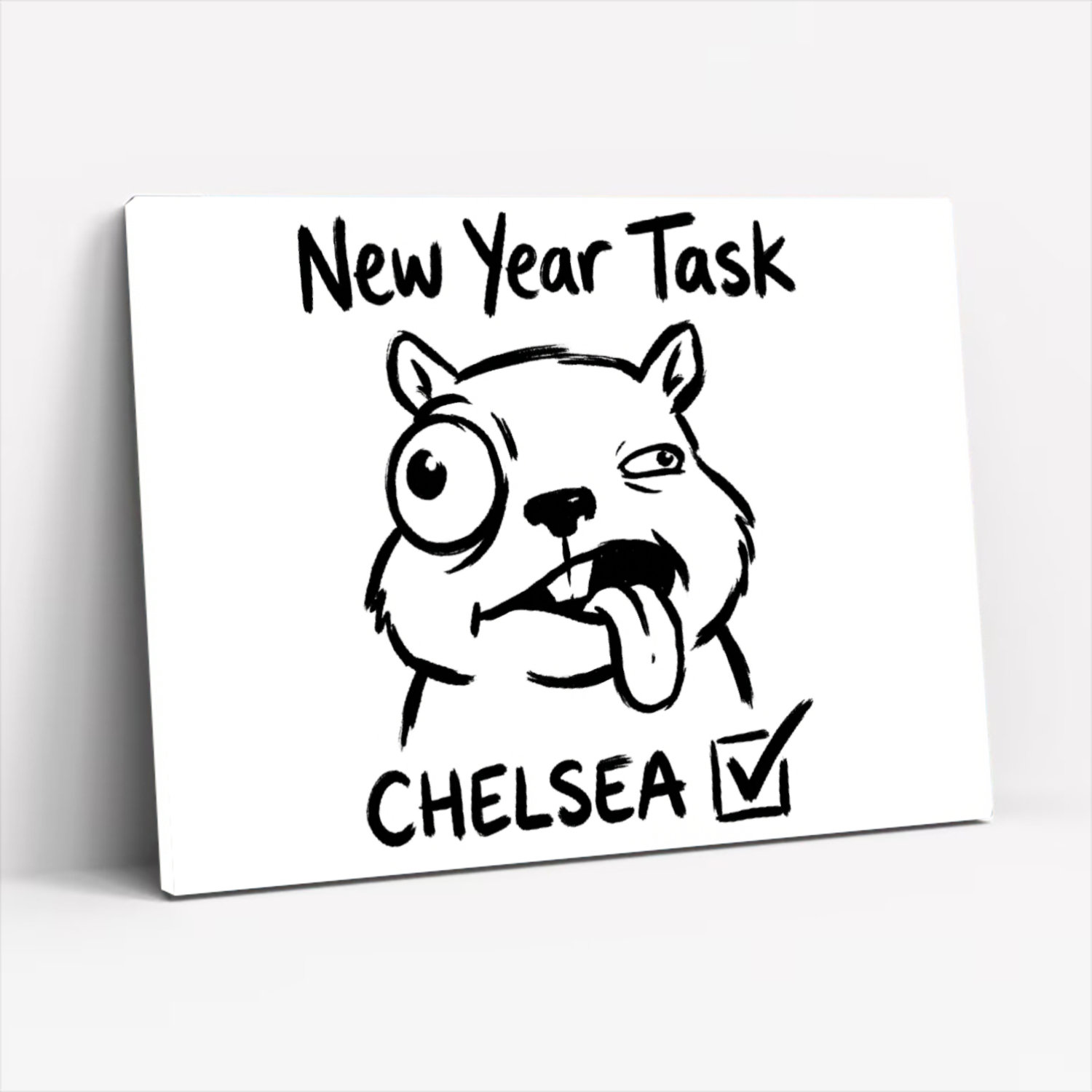 Wrought Studio New Year Task Chelsea Cat Canvas Wrapped Wall Art Oil ...