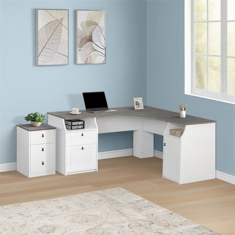 Laurel Foundry Modern Farmhouse Summy 2 Piece Washed Gray L-Shaped ...