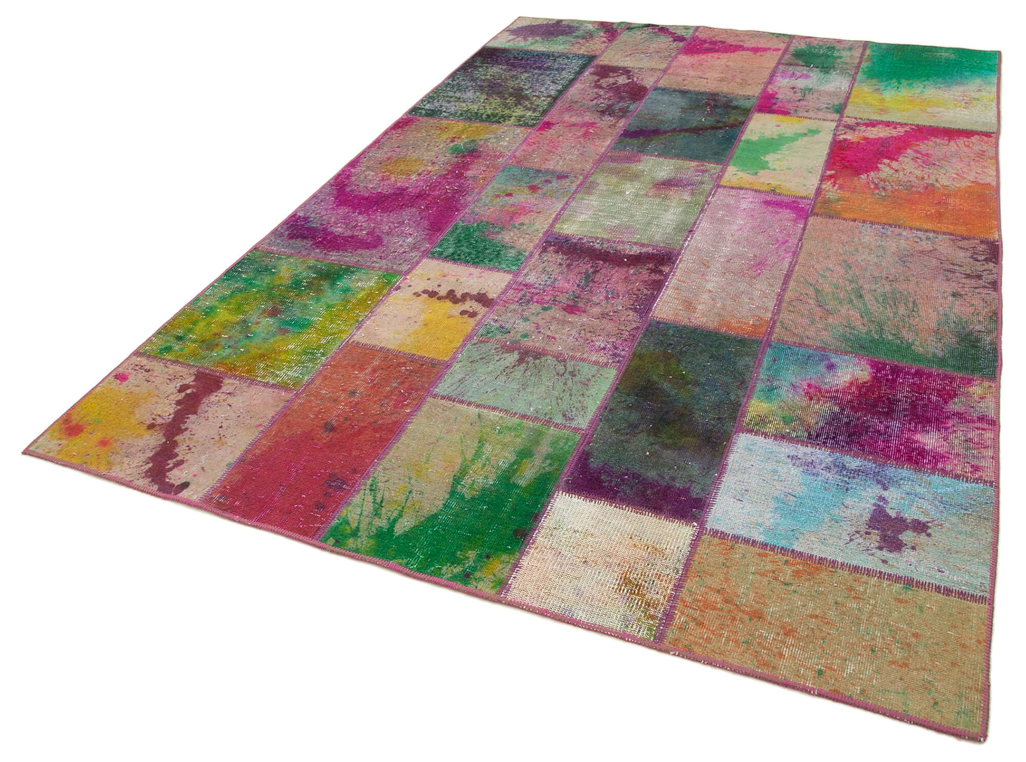 Isabelline Quadeer One-of-a-Kind 6'6'' X 9'10'' 1960s Area Rug Pink ...