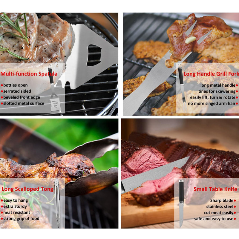 Wonpex Stainless Steel Grilling Tool Set | Wayfair