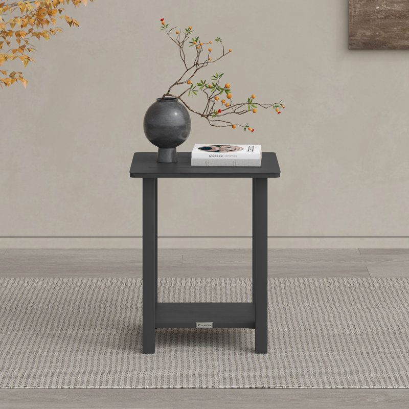 PureVib Outdoor Patio Silver Gray Side Table & Reviews | Wayfair