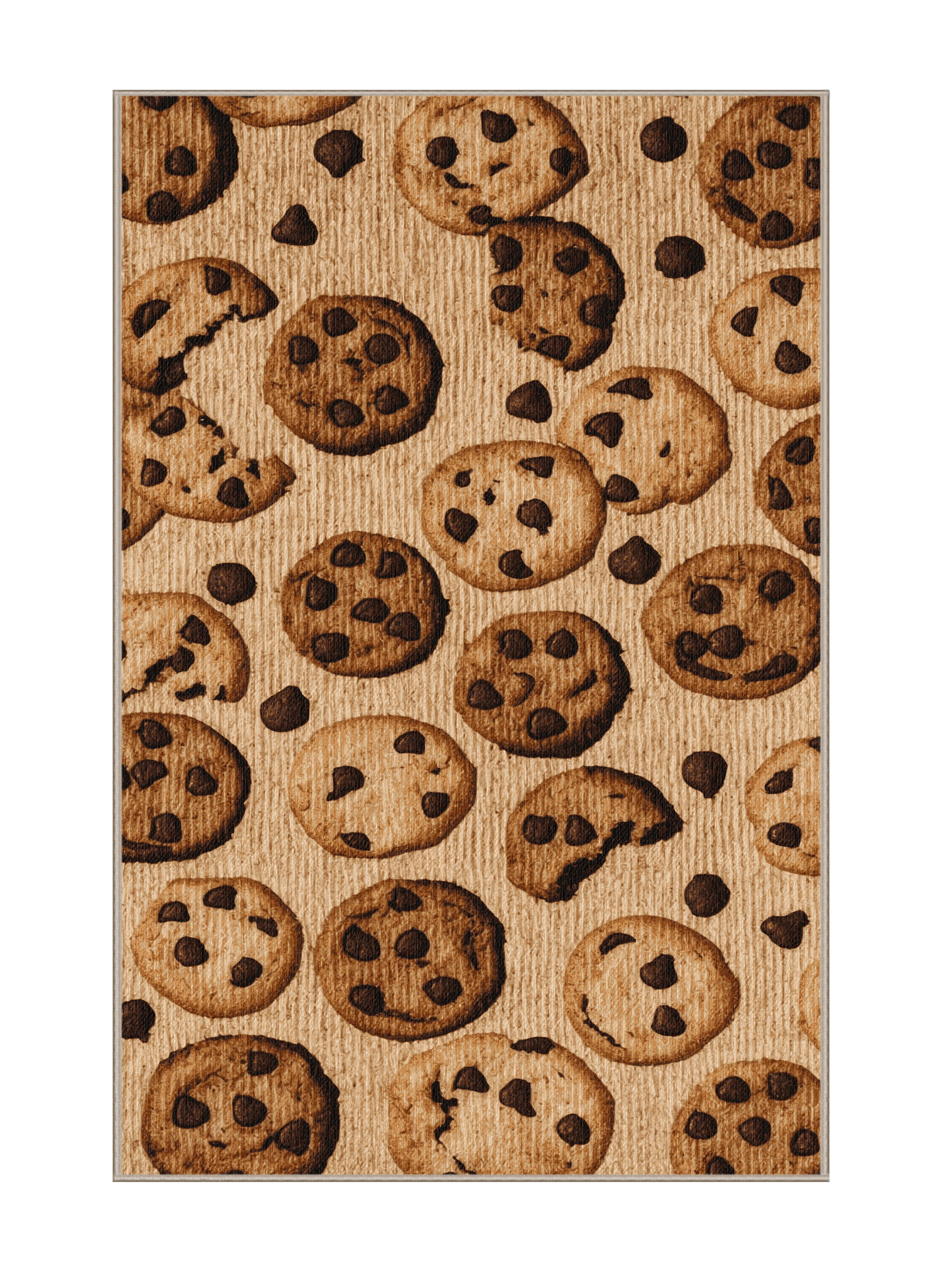 Red Barrel Studio® Washable Chocolate chip cookies Desserts Area Rug ...