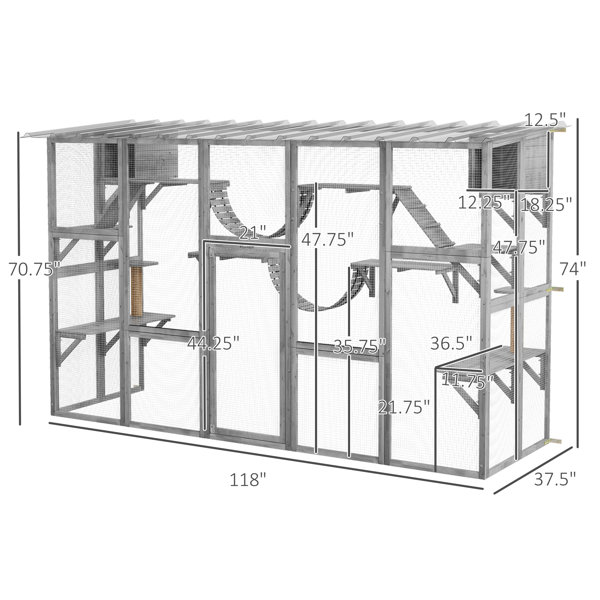 Tucker Murphy Pet™ Playground Cat Window Playpen & Reviews | Wayfair