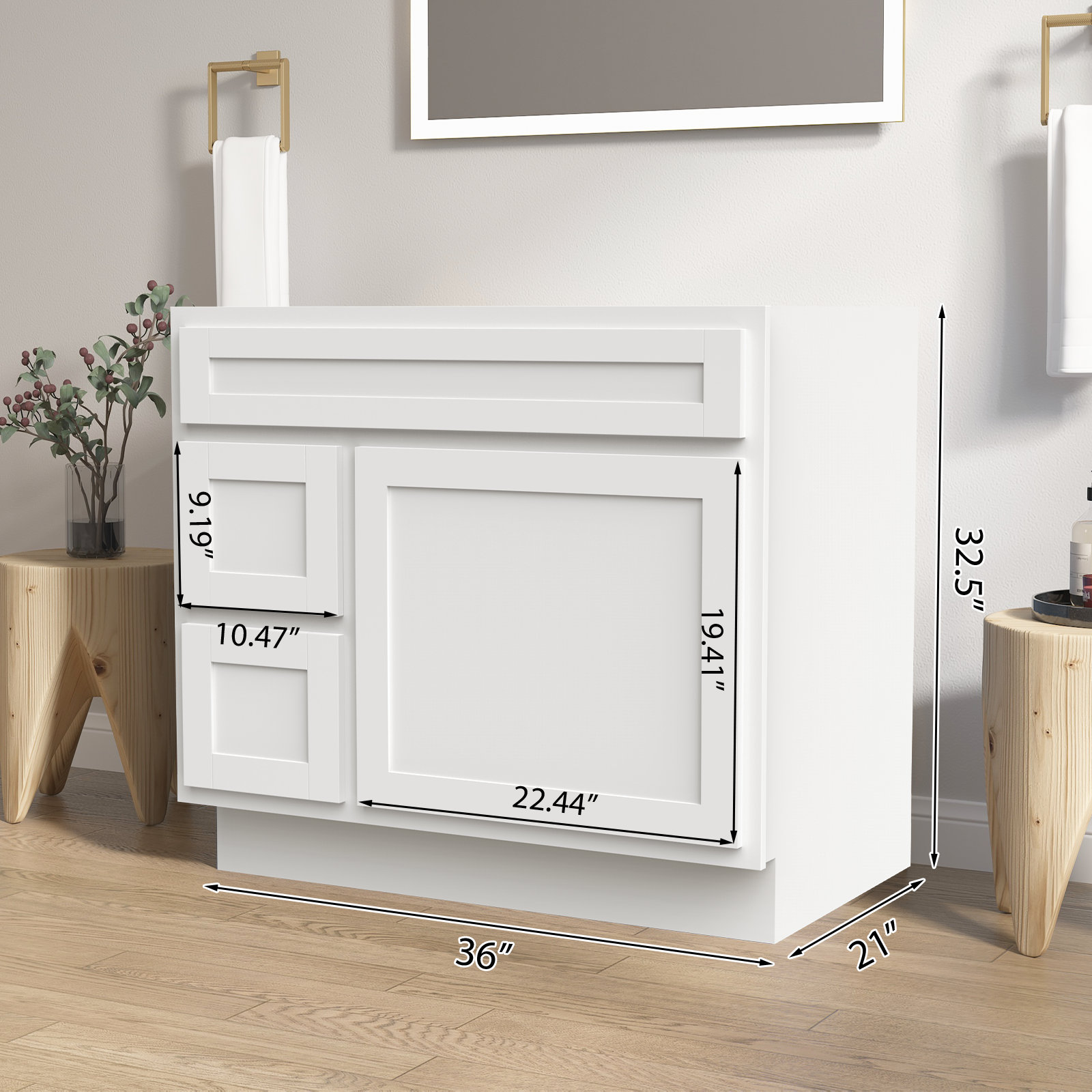 Home Beyond 36" Single Bathroom Vanity Base Only & Reviews | Wayfair