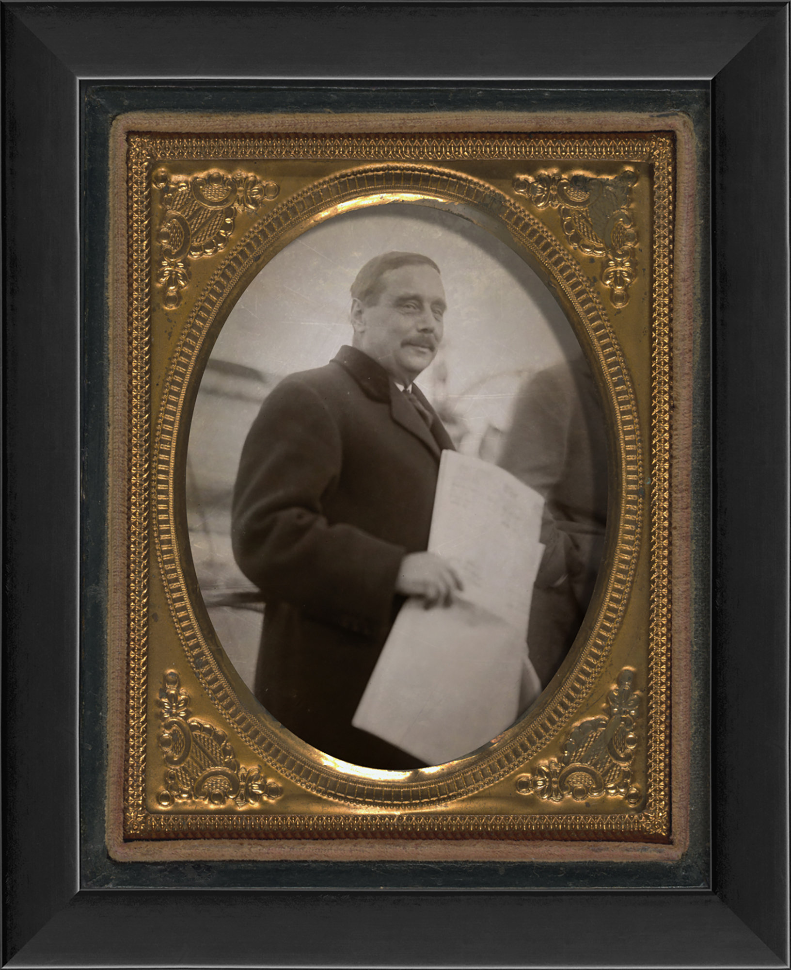 The Artwork Factory H.G. Wells Framed Photographic Print | Wayfair
