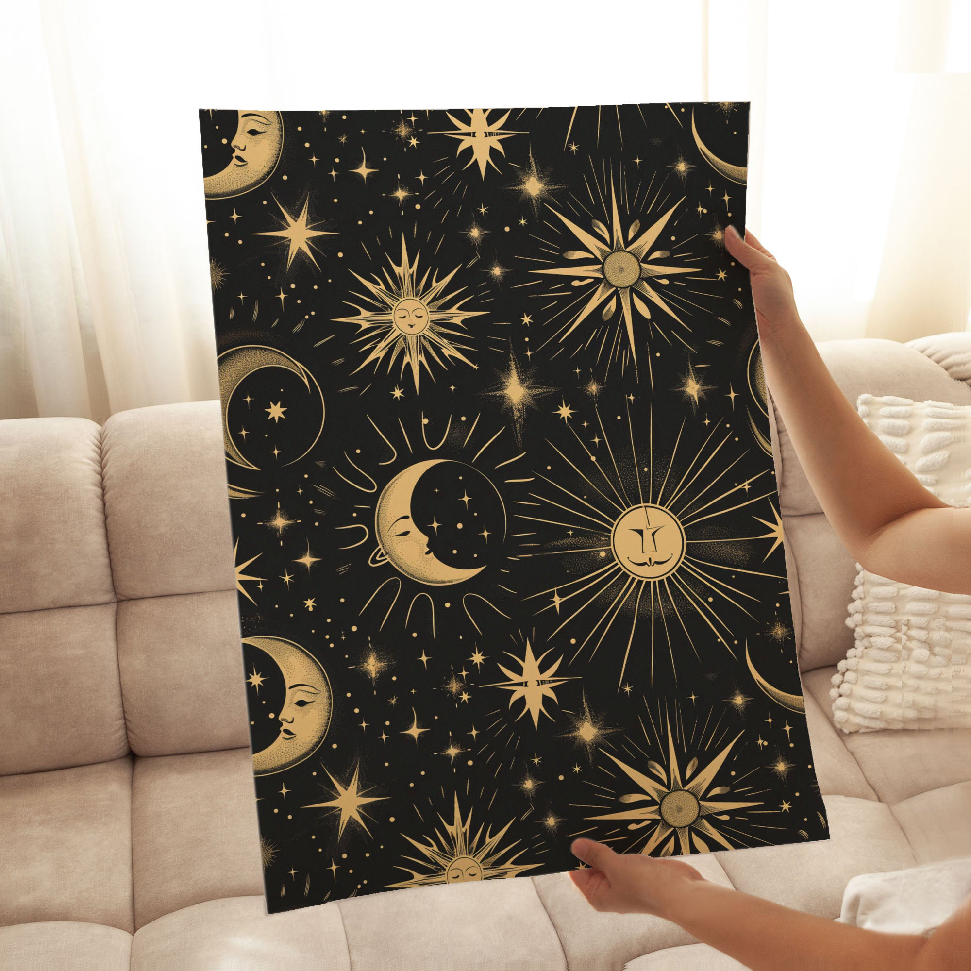 Winston Porter Astronomy and Space Stars and Moon VI Bohemian Unframed Art Print | Wayfair