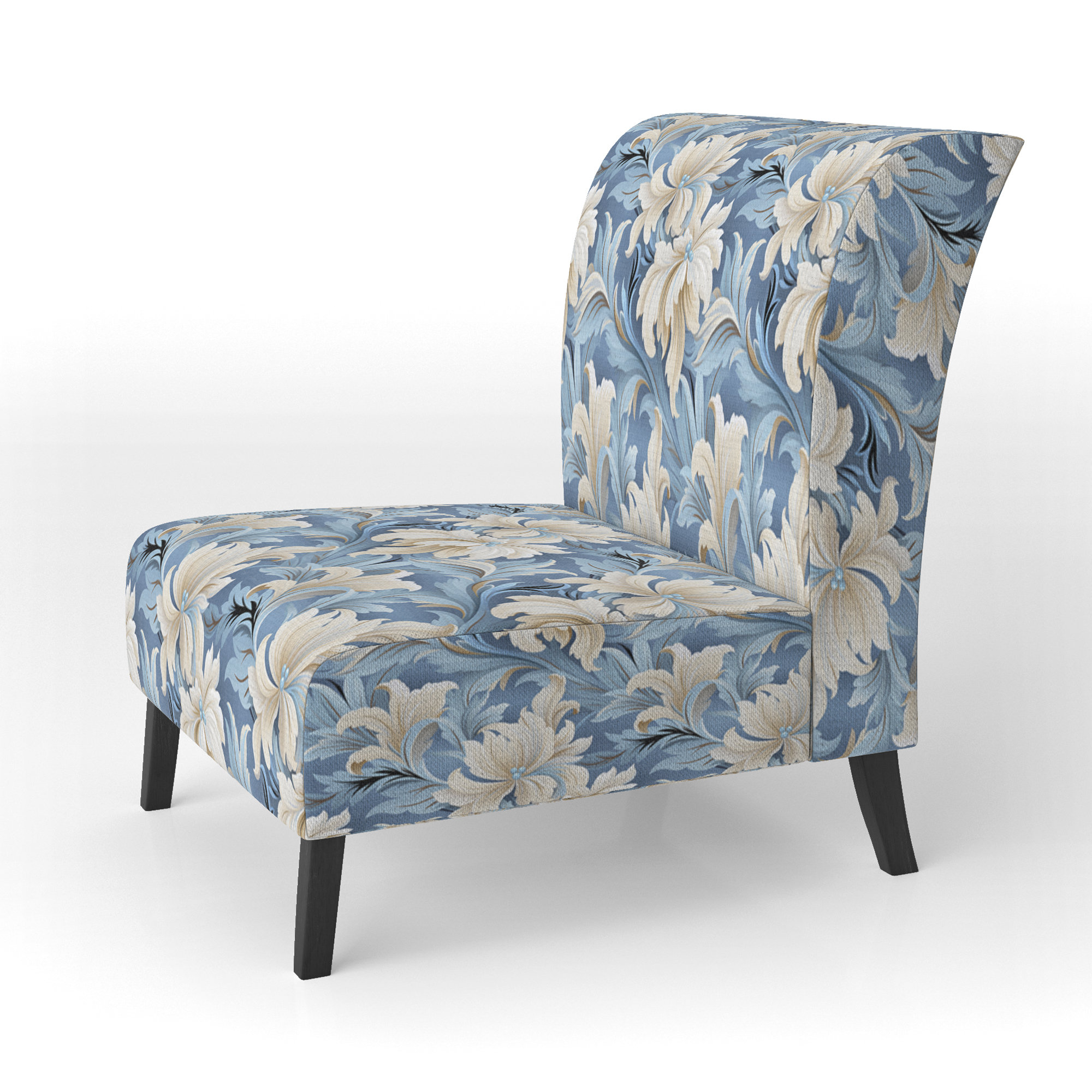 Bungalow Rose Damask Flowering II - Upholstered Bohemian & Eclectic ...